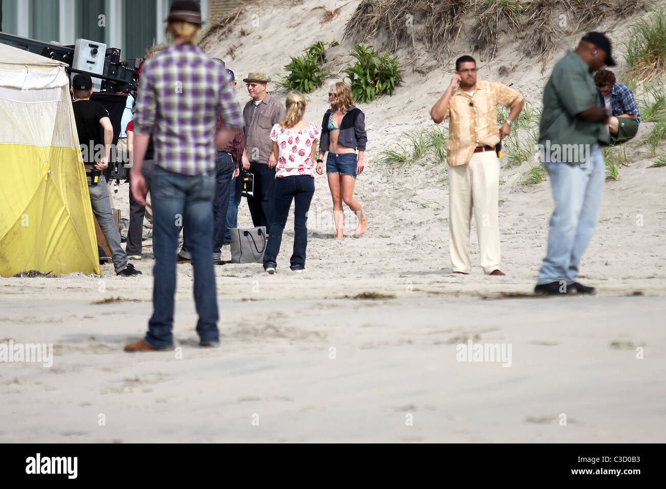 Emilie de Ravin on the set of her new film 'Remember Me' filming at a ...