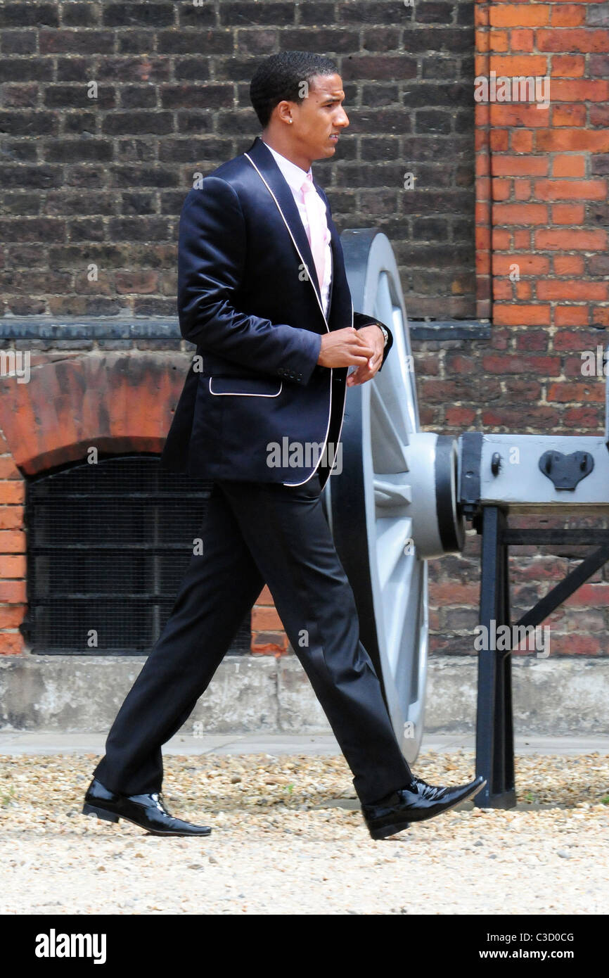 Scott Sinclair arrives at the Royal Hospital in Chelsea to attend the ...