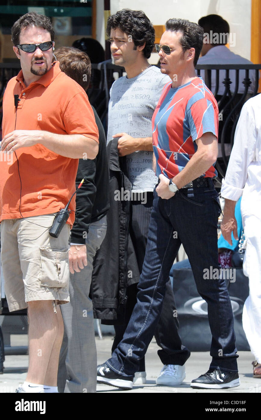 Adrian Grenier and Kevin Dillon Cast members of 'Entourage' filming a ...