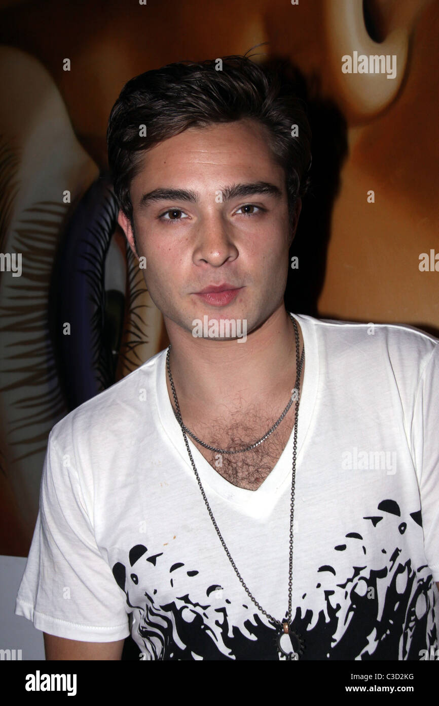 Ed Westwick attends the M.A.C. Party held at the Richard Phillips ...