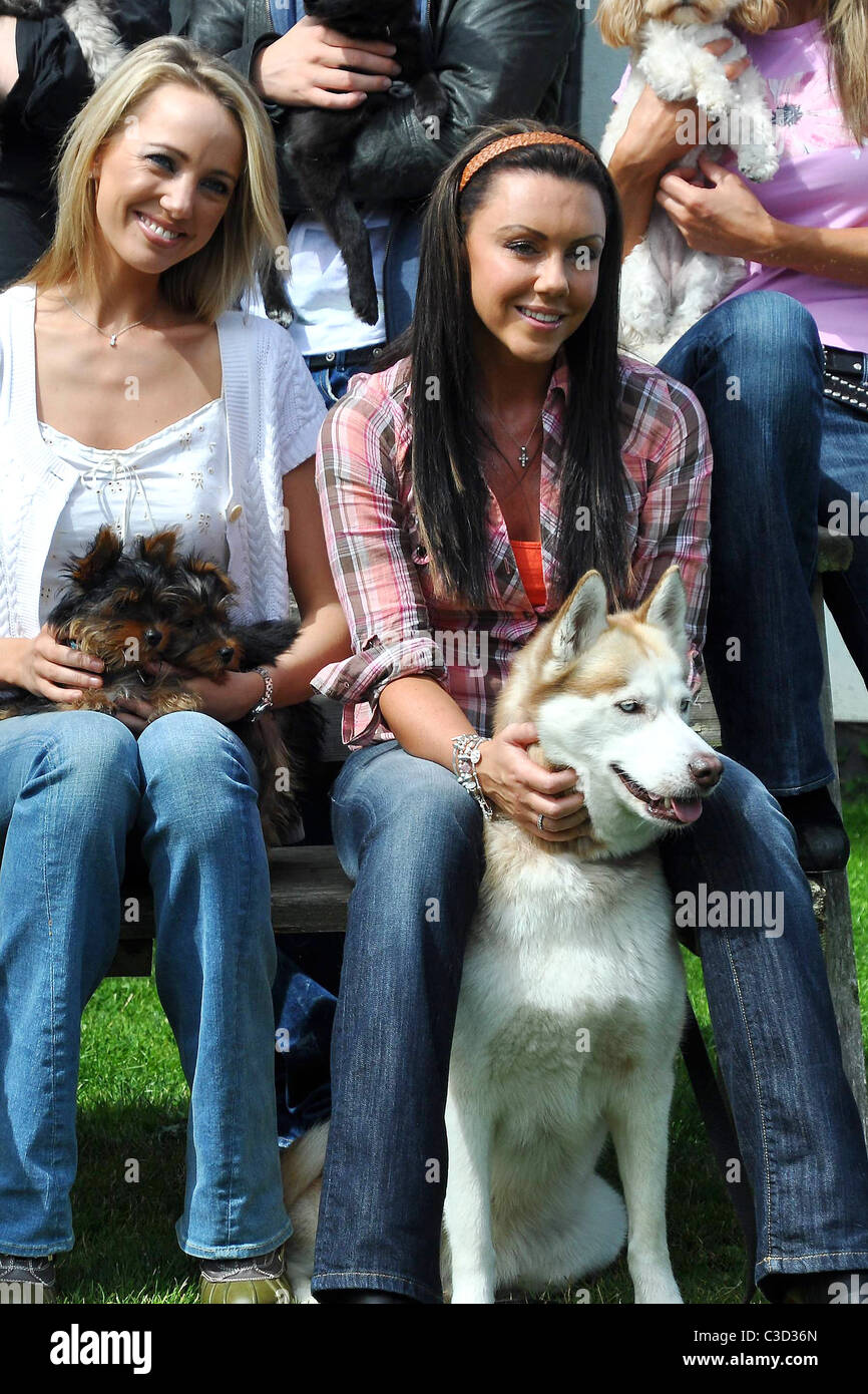 Michelle Heaton and dog Cody Celebrities have their dogs microchipped ...