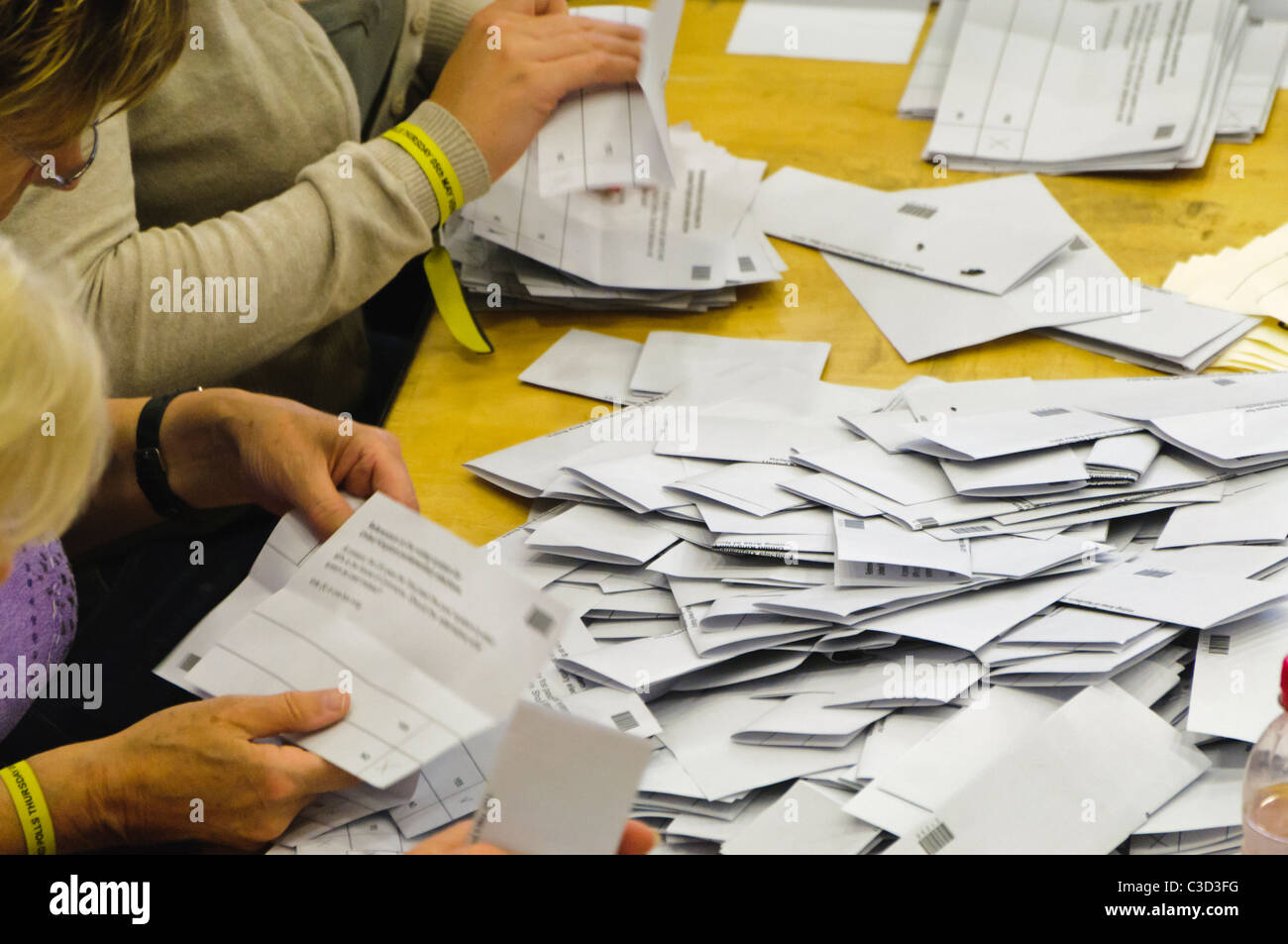 Counting begins at the Valley Leisure Centre for the AV referendum ...