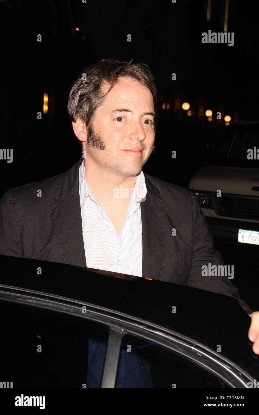 Matthew Broderick signs autographs for fans, after performing in his ...