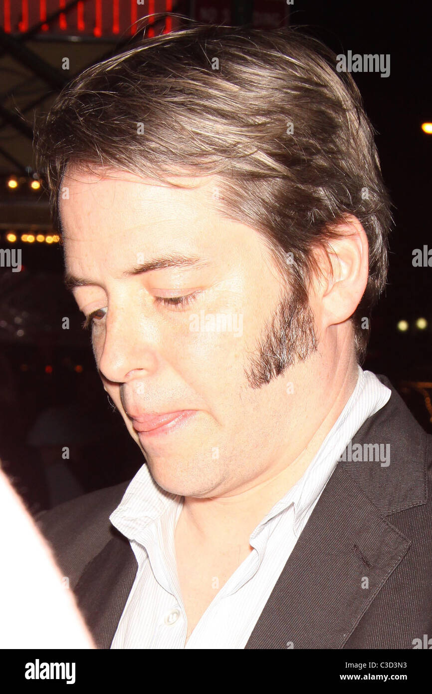 Matthew Broderick signs autographs for fans, after performing in his ...