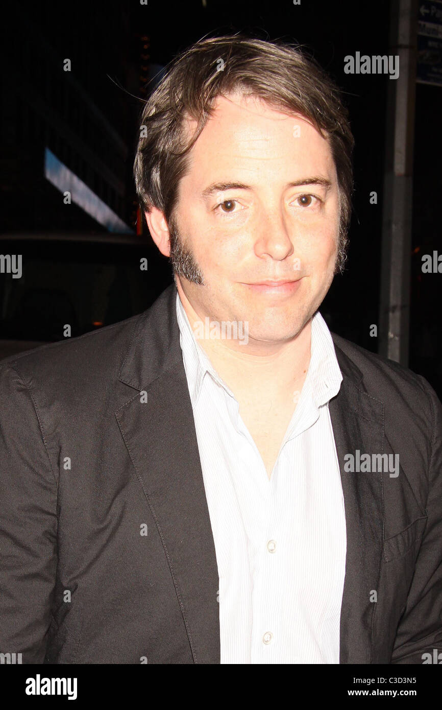 Matthew Broderick signs autographs for fans, after performing in his ...