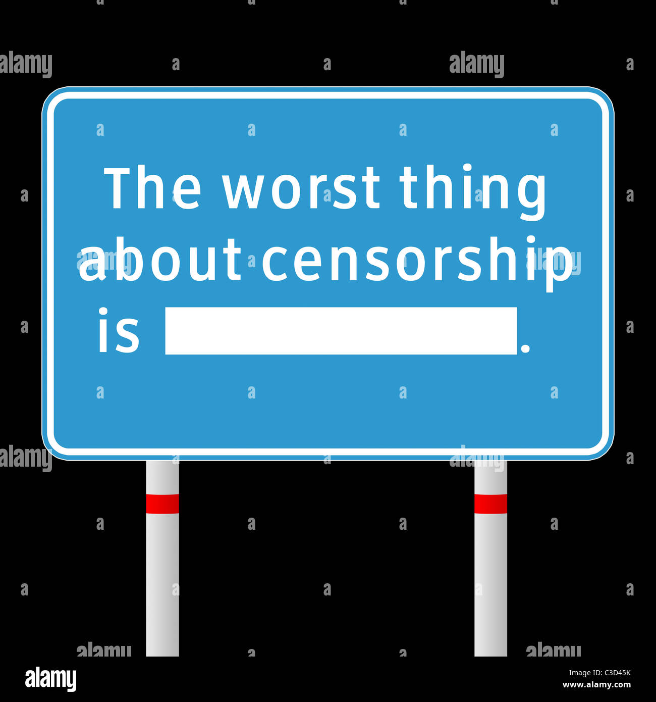 funny road sign about censorship Stock Photo - Alamy