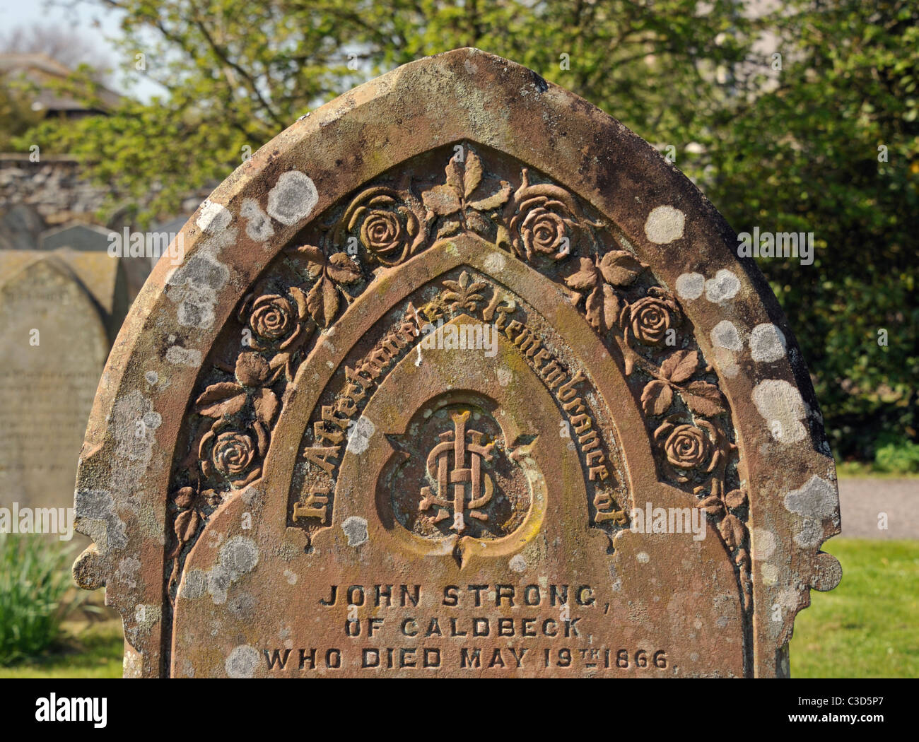 Detail gravestone ihs symbol church hi-res stock photography and images ...