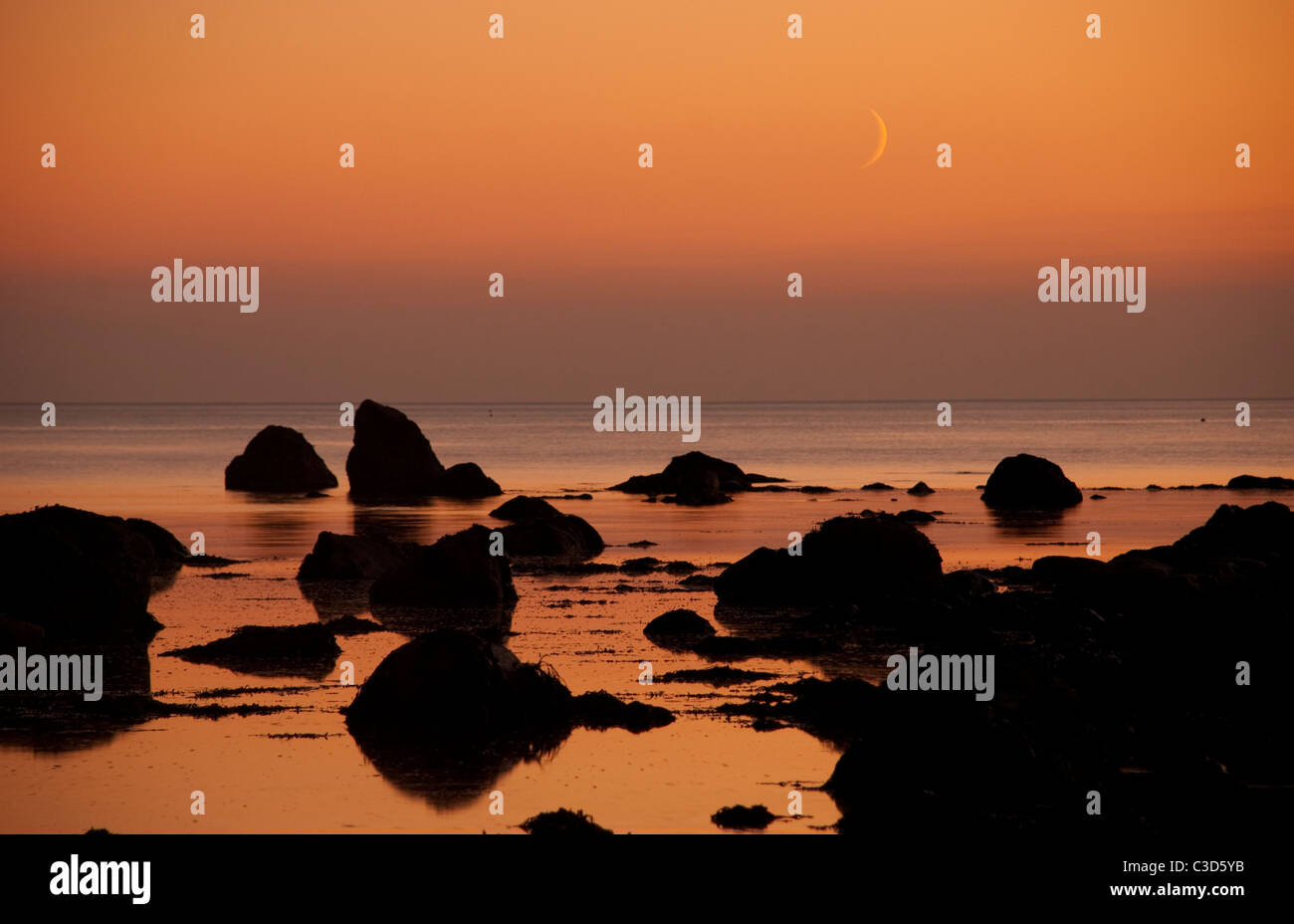 Moon sunset hi-res stock photography and images - Alamy