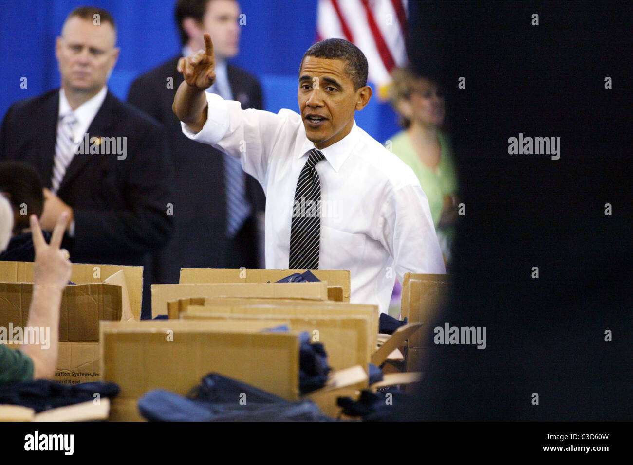 US President Barack Obama attends the 'United We Serve' volunteer event ...
