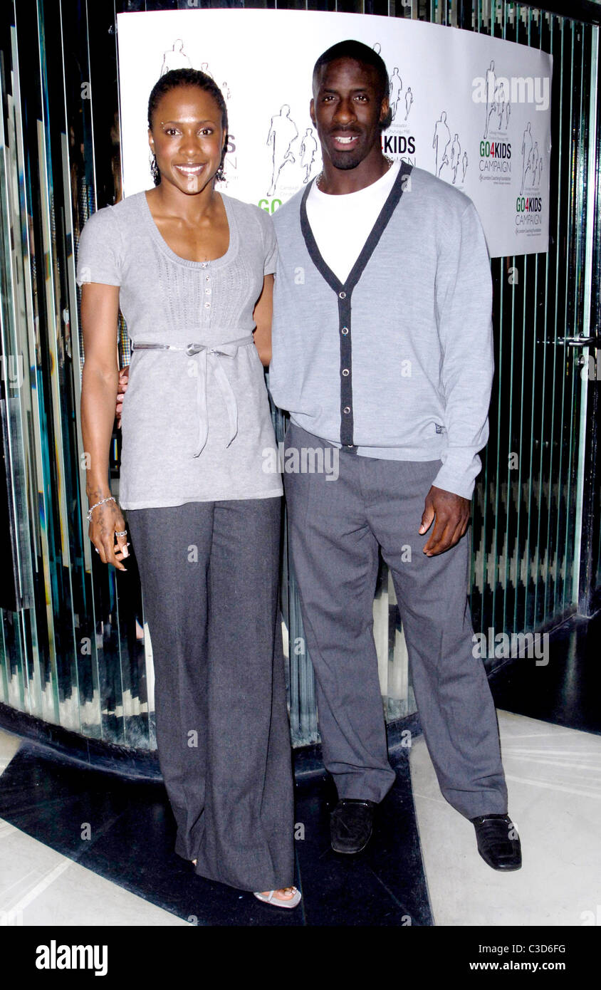 Tasha Danvers and Dwain Chambers Go4Kids2012 launch party held at ...