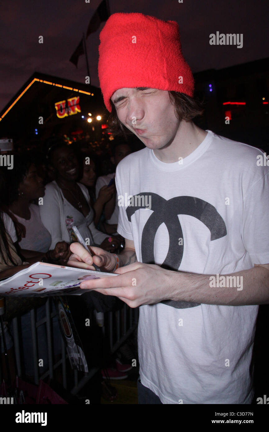 Maxwell Drummey of Chester French signs autographs Paper Magazine and ...