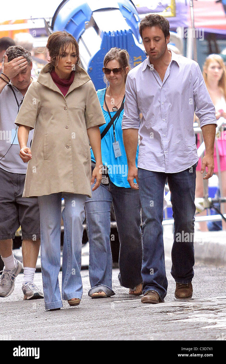 Jennifer Lopez and Alex O'Loughlin on the set of their new movie 'Back ...