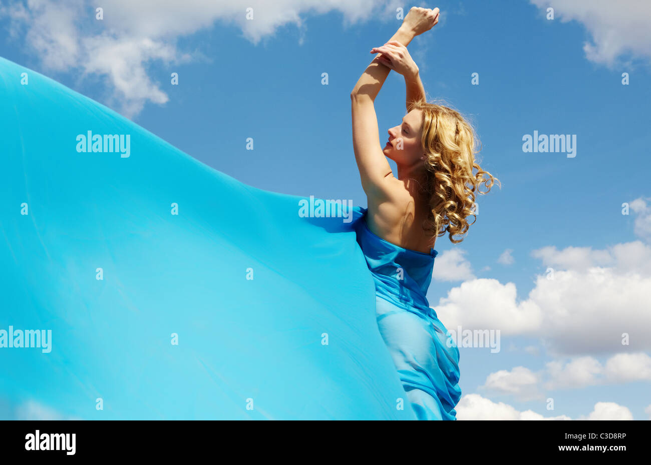 Silk dress in wind hi-res stock photography and images - Alamy