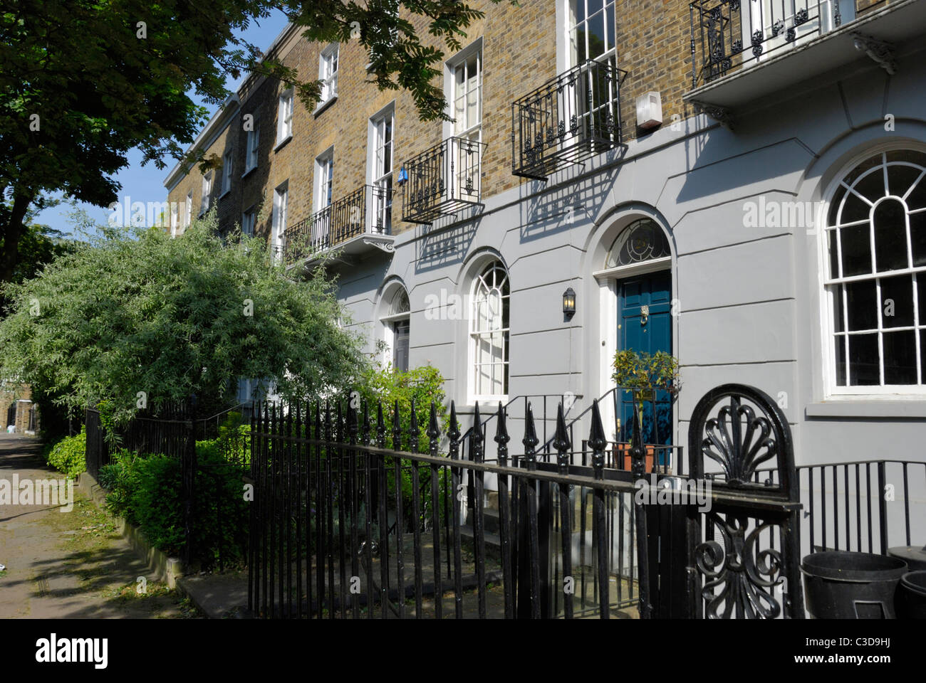 Houses in St Paul’s Place, Islington N1, London, England Stock Photo ...
