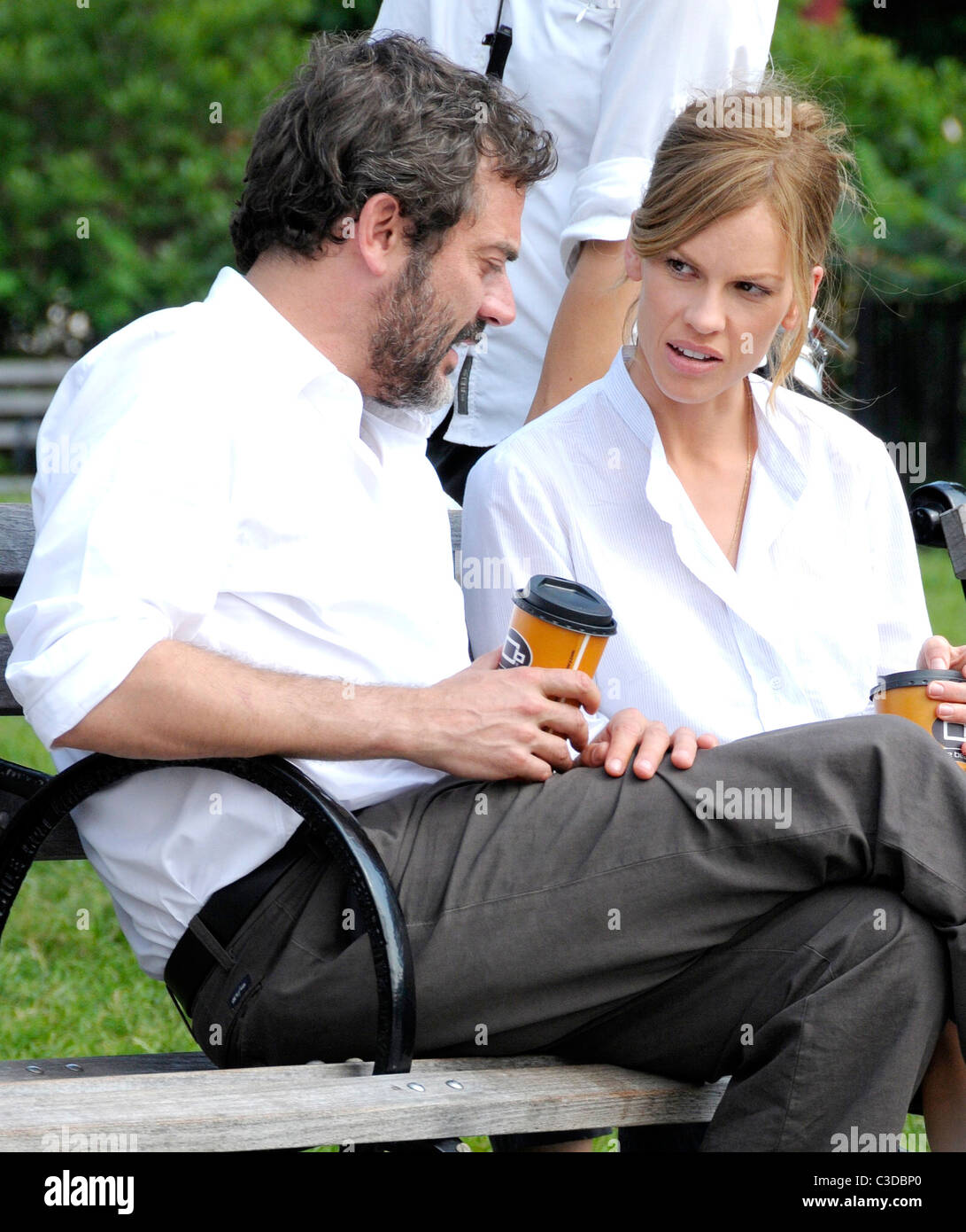 Jeffrey Dean Morgan and Hilary Swank on the set of 'The Resident ...