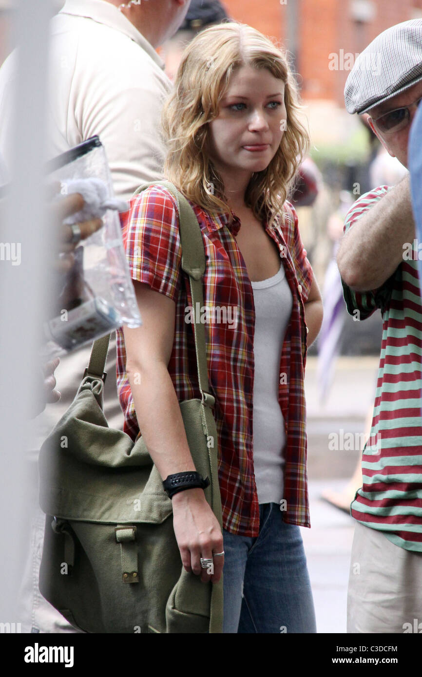 Emilie de Ravin on the set of her new film 'Remember Me' shooting on ...