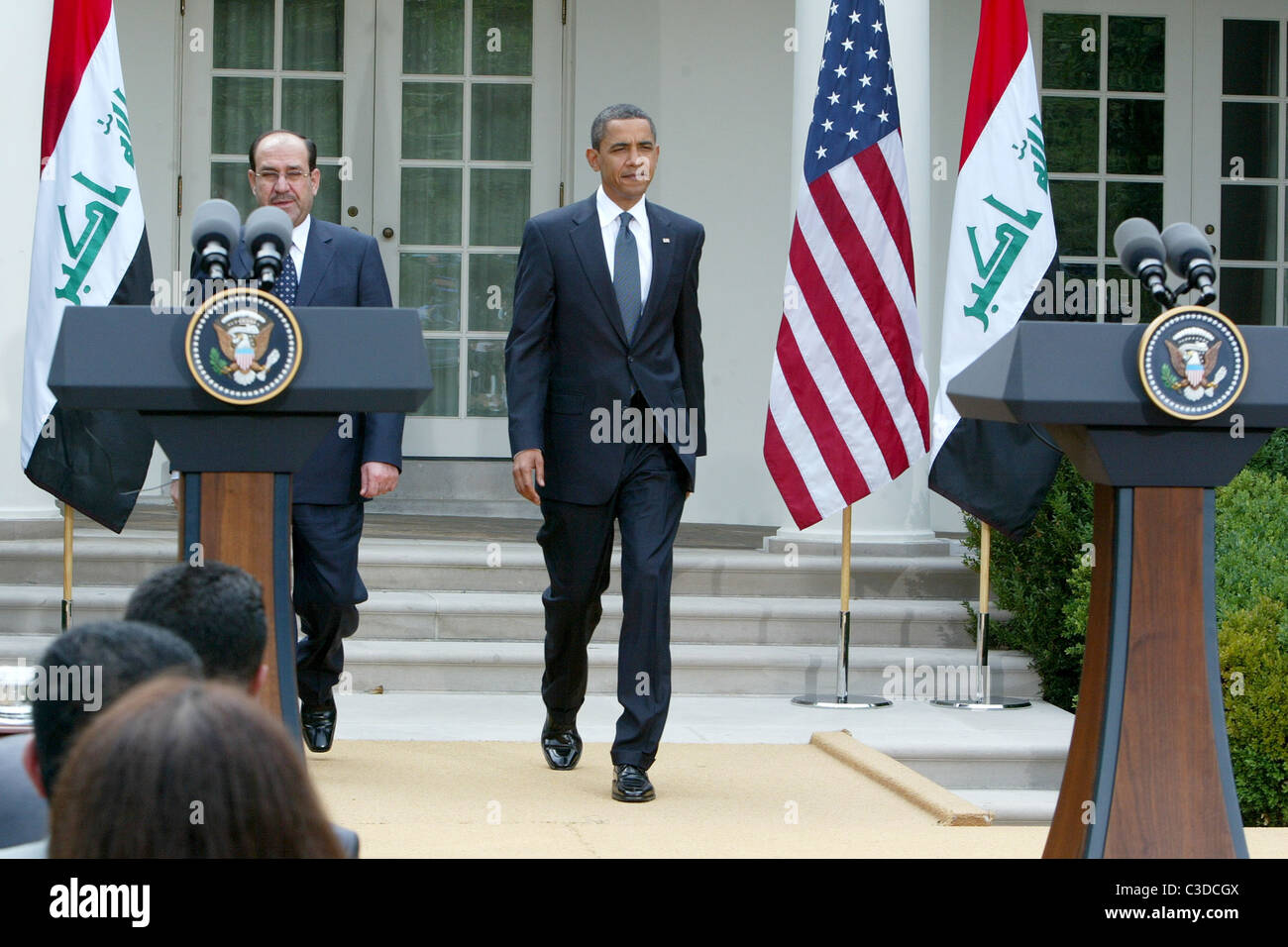 Iraqi Prime Minister Nouri al-Maliki and President Barack Obama conduct ...