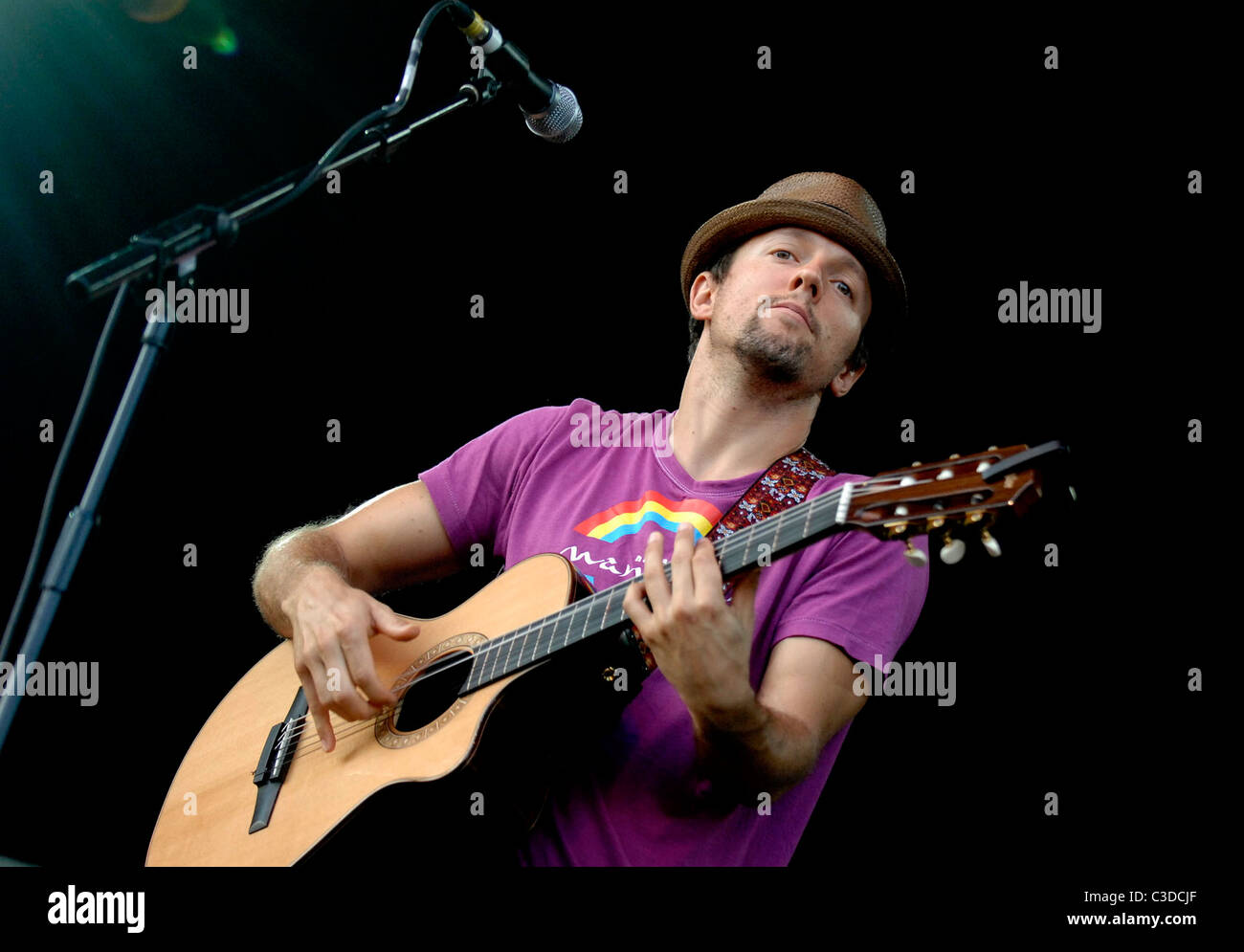 Jason Mraz performing in a sold out concert at Westerpark Amsterdam ...