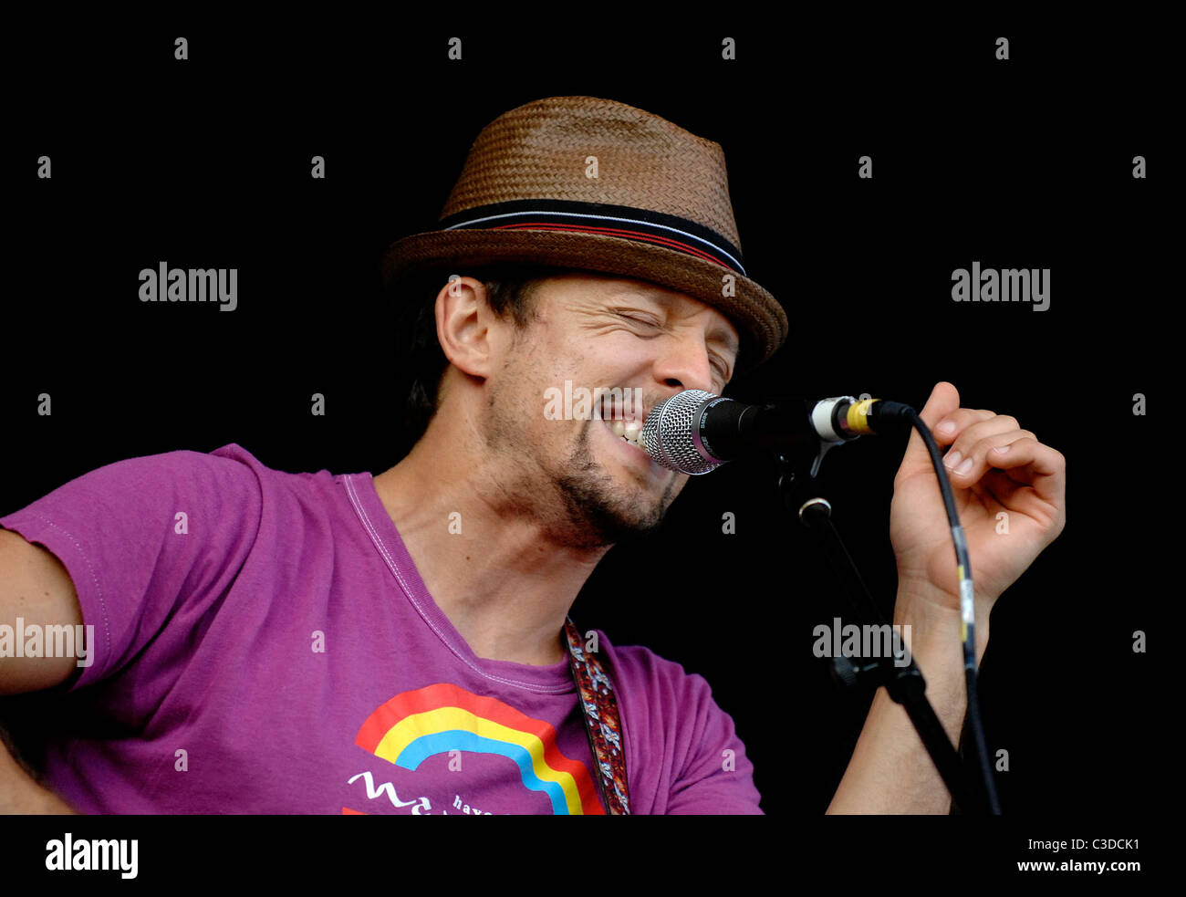 Jason Mraz performing in a sold out concert at Westerpark Amsterdam ...