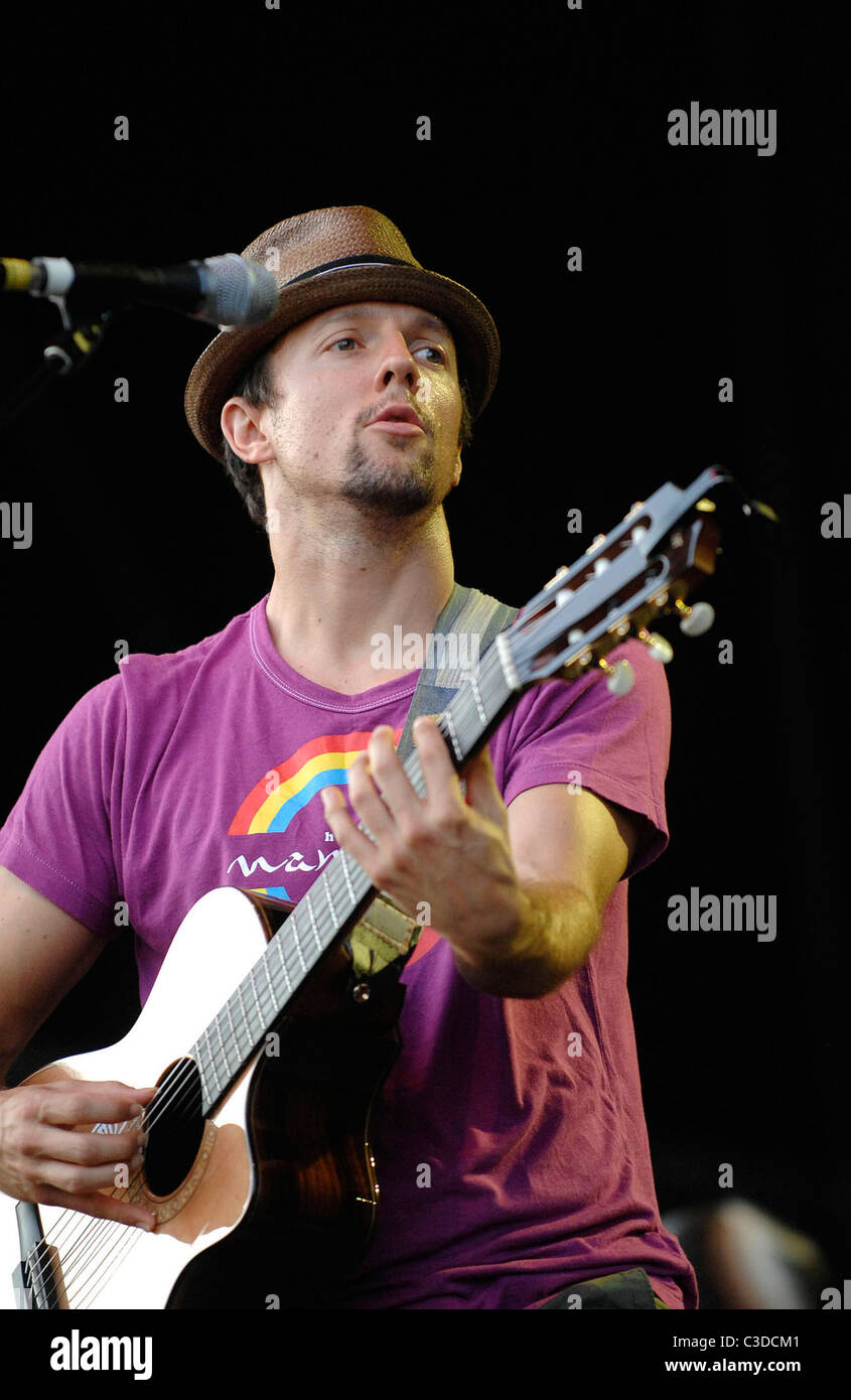 Jason Mraz performing in a sold out concert at Westerpark Amsterdam ...