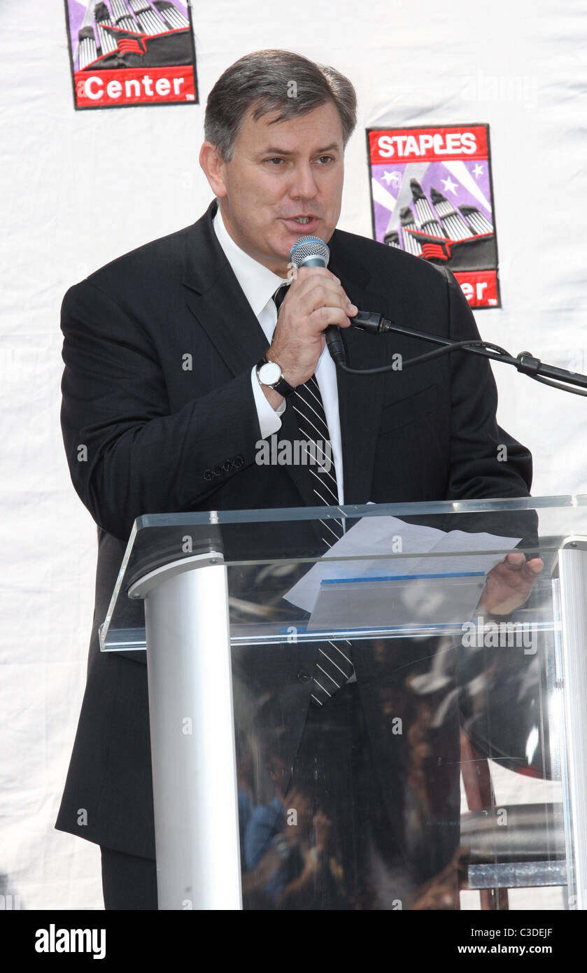 Timothy J. Leiweke CEO of AEG Press conference at the Staples Center ...