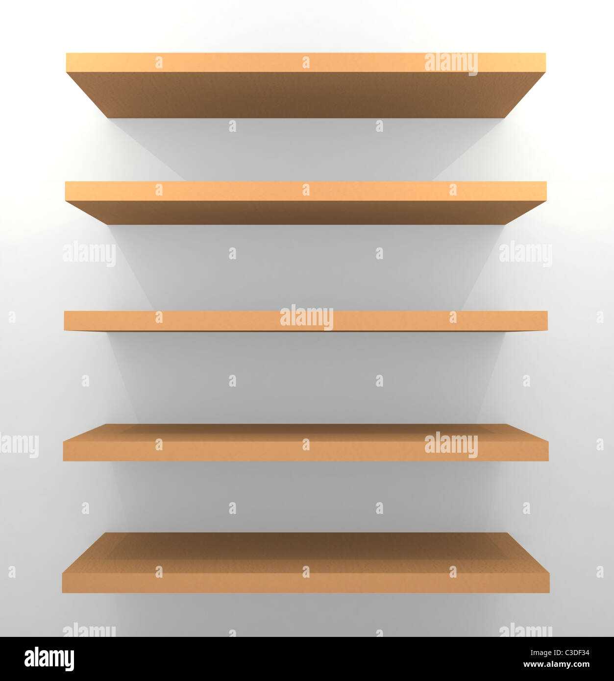 Empty wooden shelves Stock Photo - Alamy