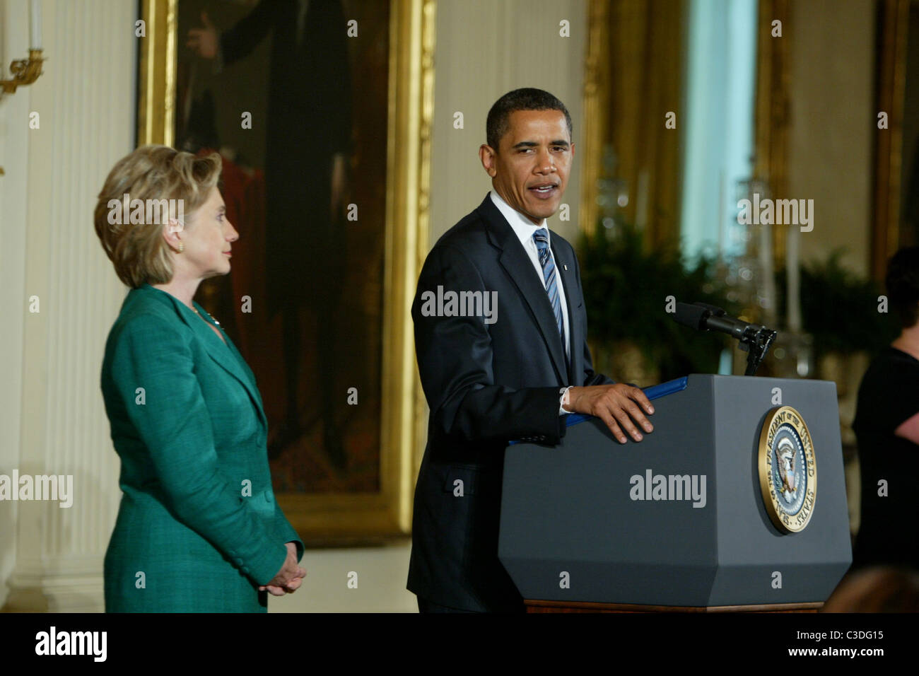 US Secretary of State Hillary Clinton and US President Barack Obama US ...
