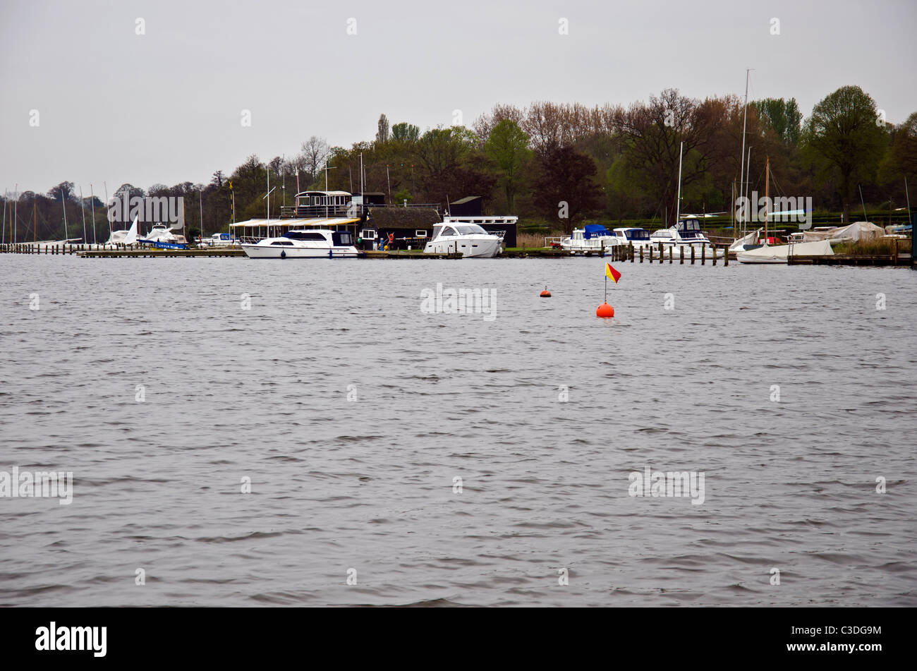 Wroxham Broad on the Norfolk Broads, East Anglia, England Stock Photo ...