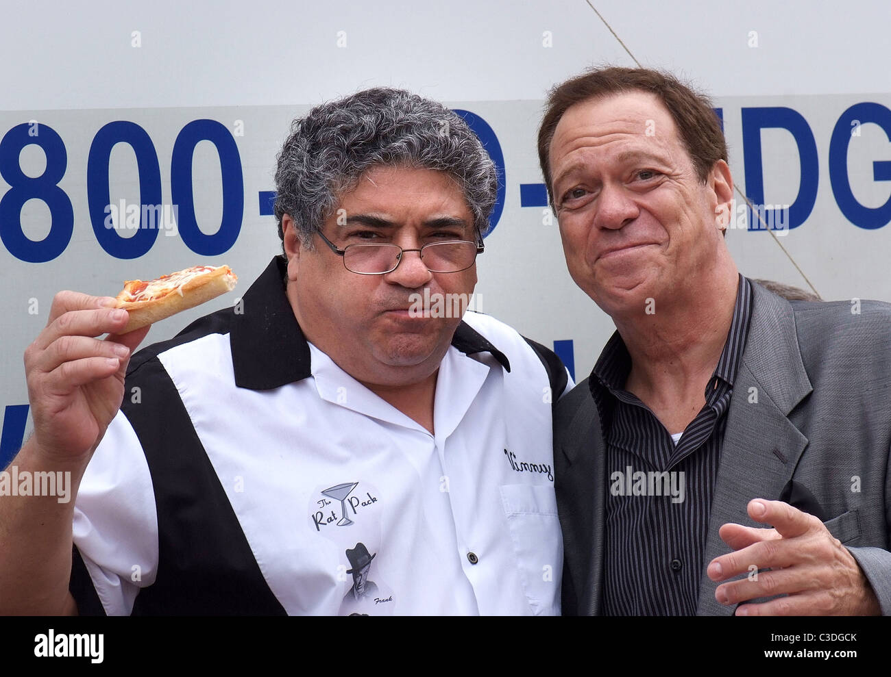 Former star of 'The Sopranos', Vincent Pastore, left and comedian Joe ...