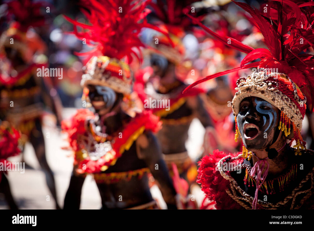 The colourful annual Dinagyang festival iloilo, Philippines Stock Photo ...