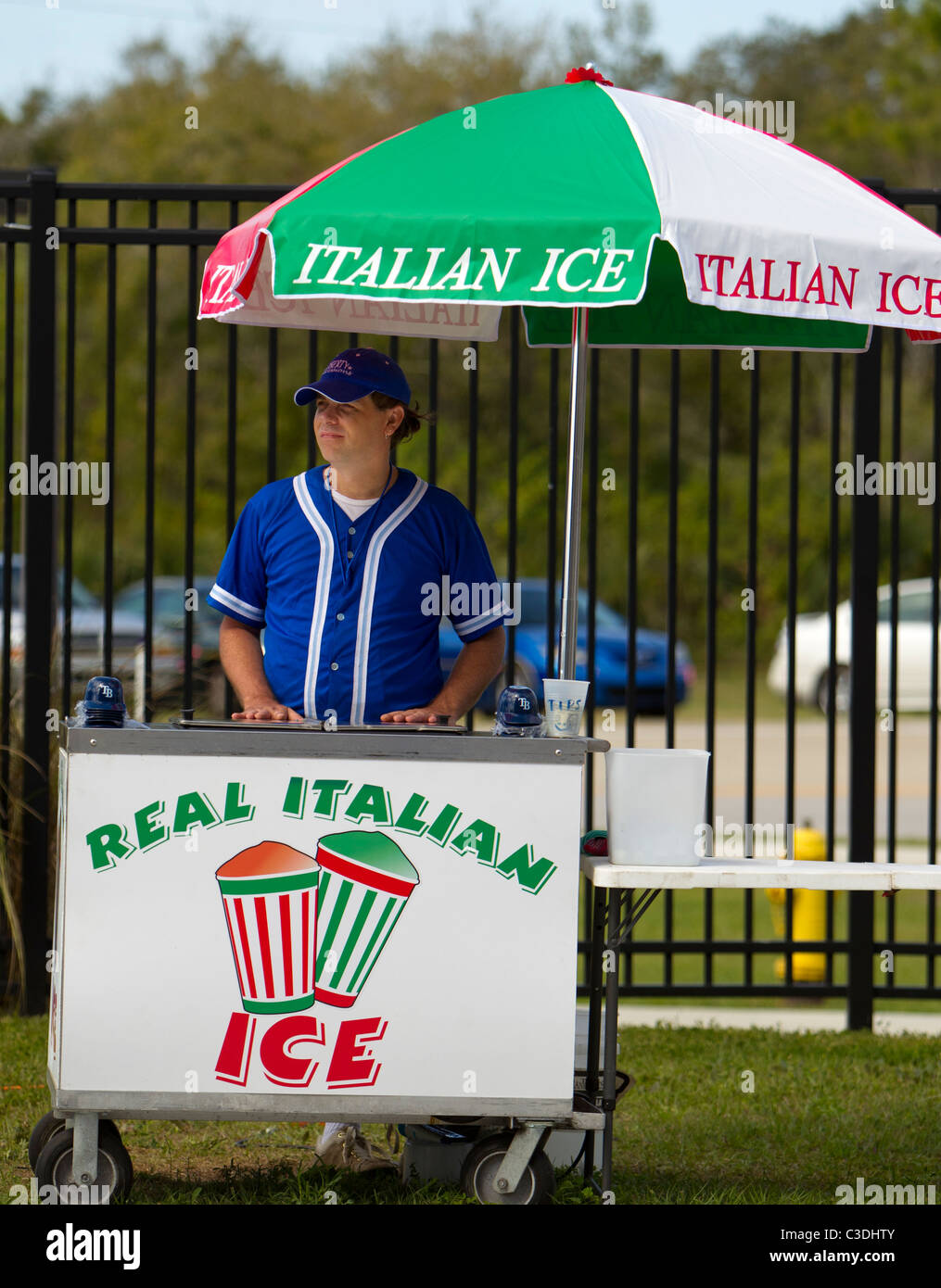 A vendor at a baseball game Stock Photo - Alamy