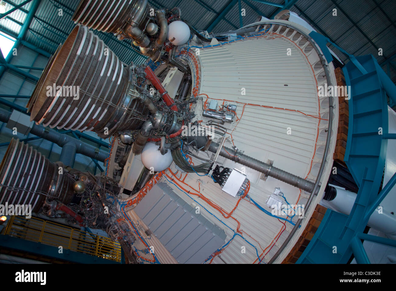 Saturn V rocket (back view) at Kennedy Space Center Stock Photo - Alamy