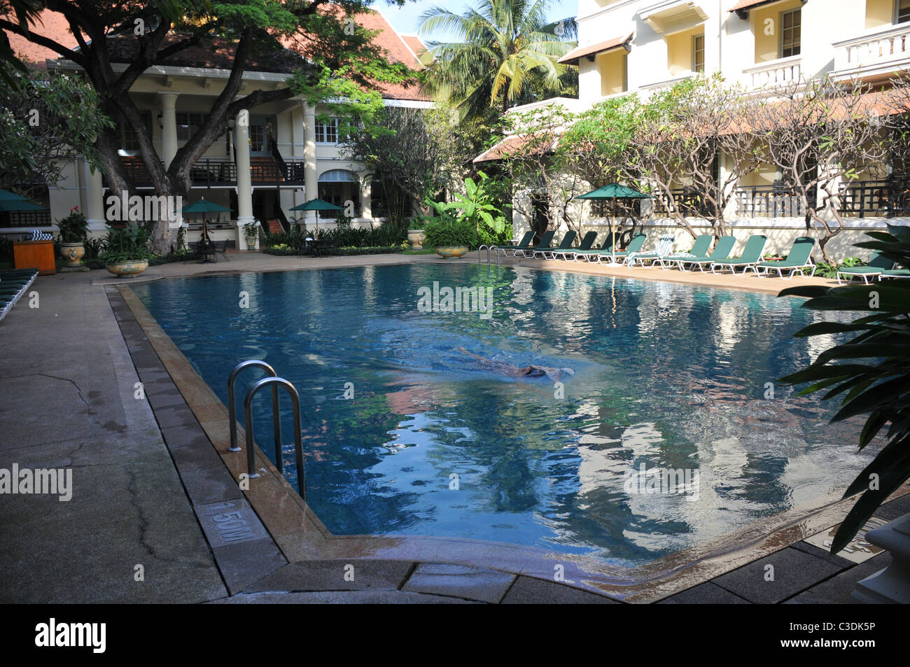 Pool ,Raffles Hotel, Phnom Penh, Cambodia Stock Photo - Alamy