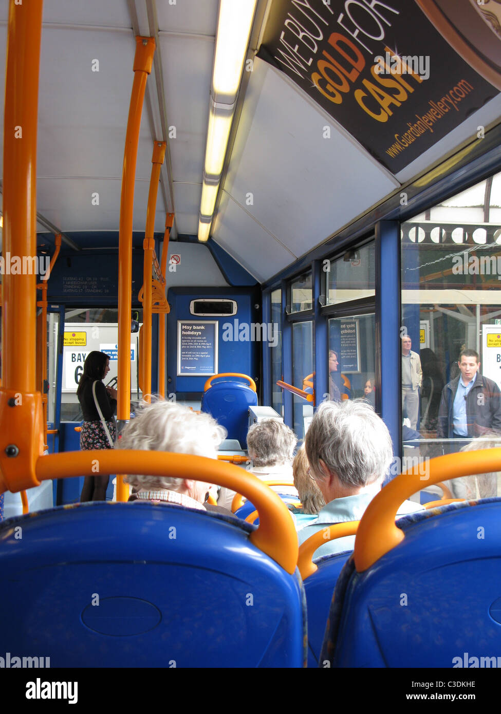 People on a bus Stock Photo - Alamy