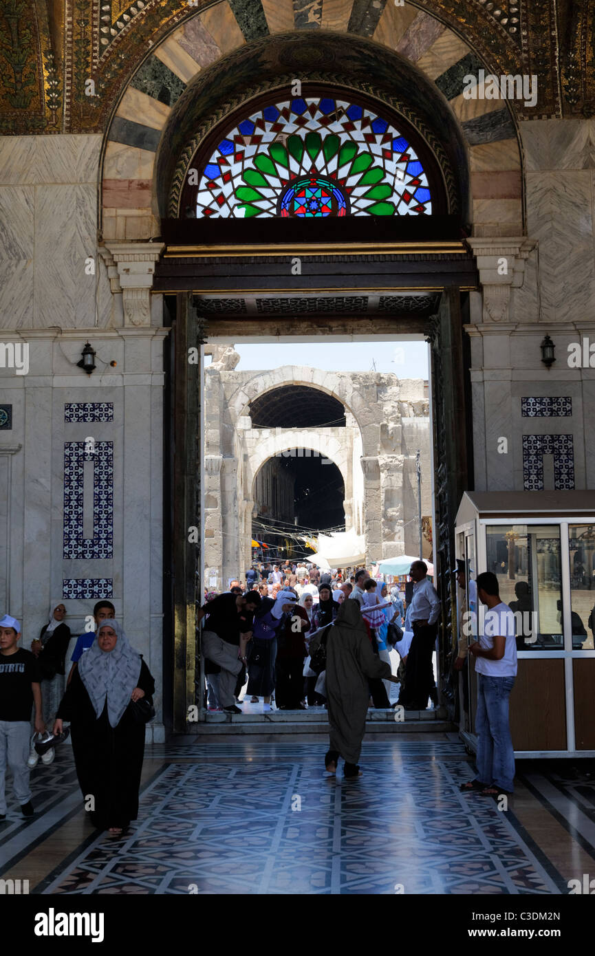 Syria. View of the western entry of the Umayyad Mosque. Known as the ...
