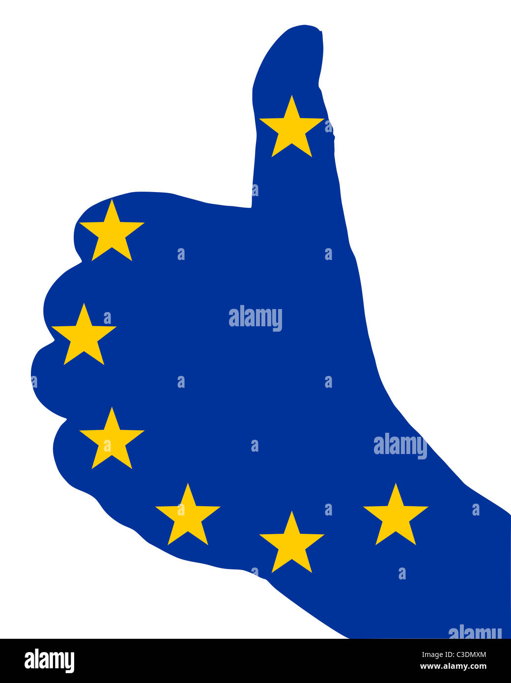 European finger signal Stock Photo - Alamy