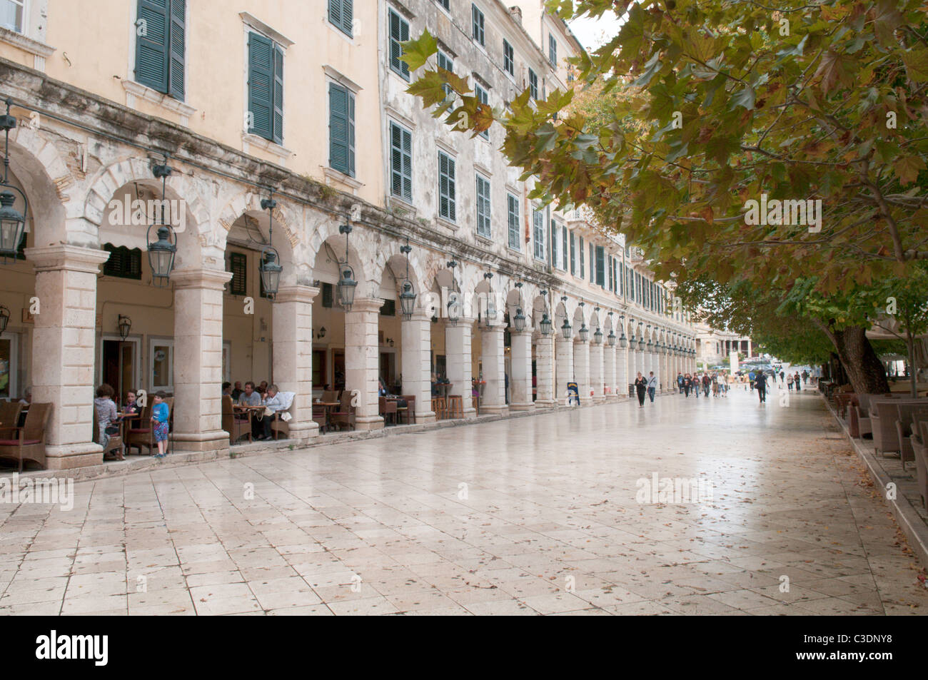 Liston square corfu town greece hi-res stock photography and images - Alamy
