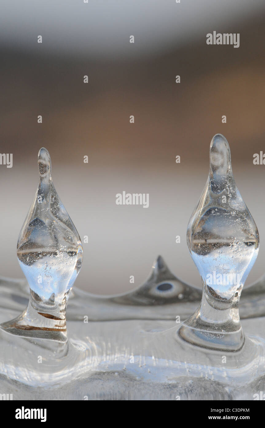 Small formations of ice, nature, macro, winter Stock Photo - Alamy