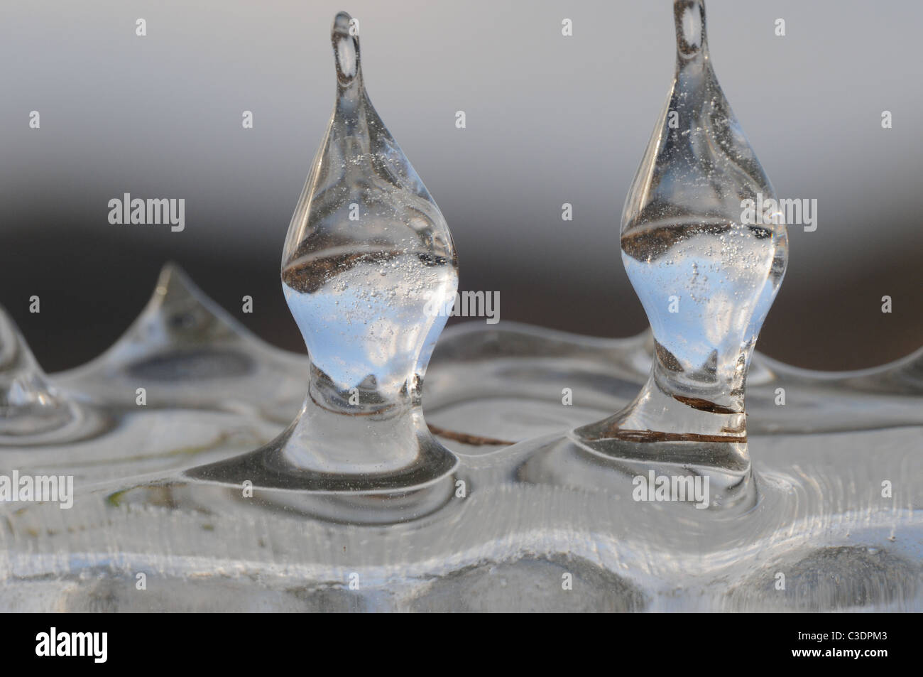 Small formations of ice, nature, macro, winter Stock Photo - Alamy