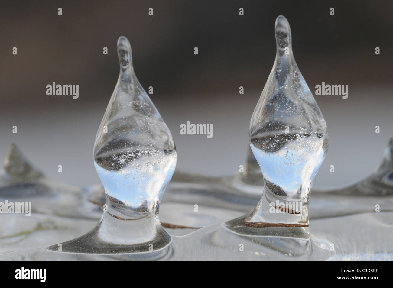 Small formations of ice, nature, macro, winter Stock Photo - Alamy