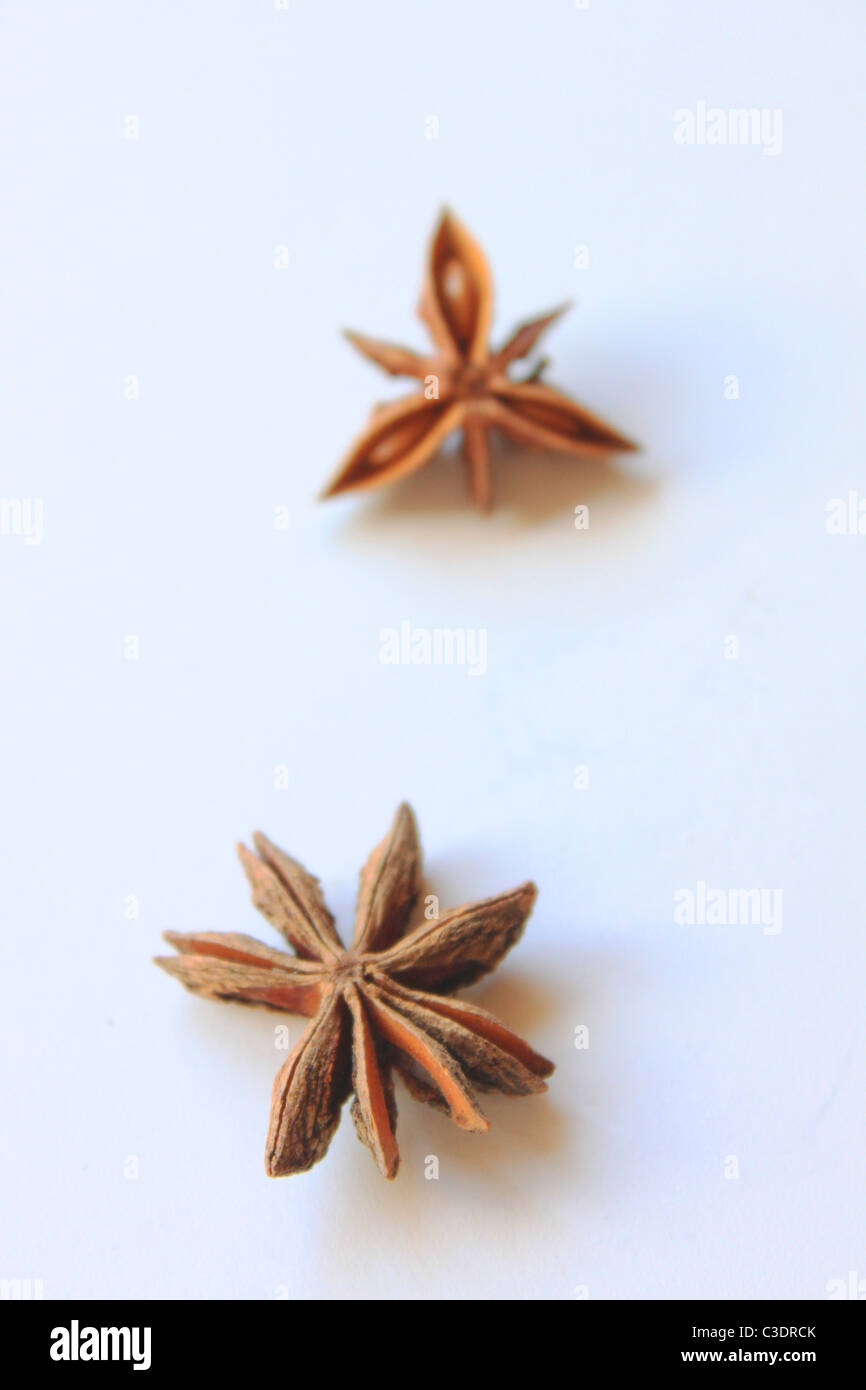 Star Anise on White Background Stock Photo - Alamy