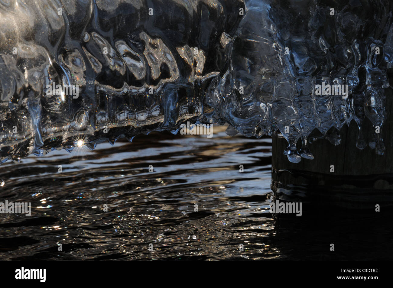 Small formations of ice, nature, macro, winter Stock Photo - Alamy