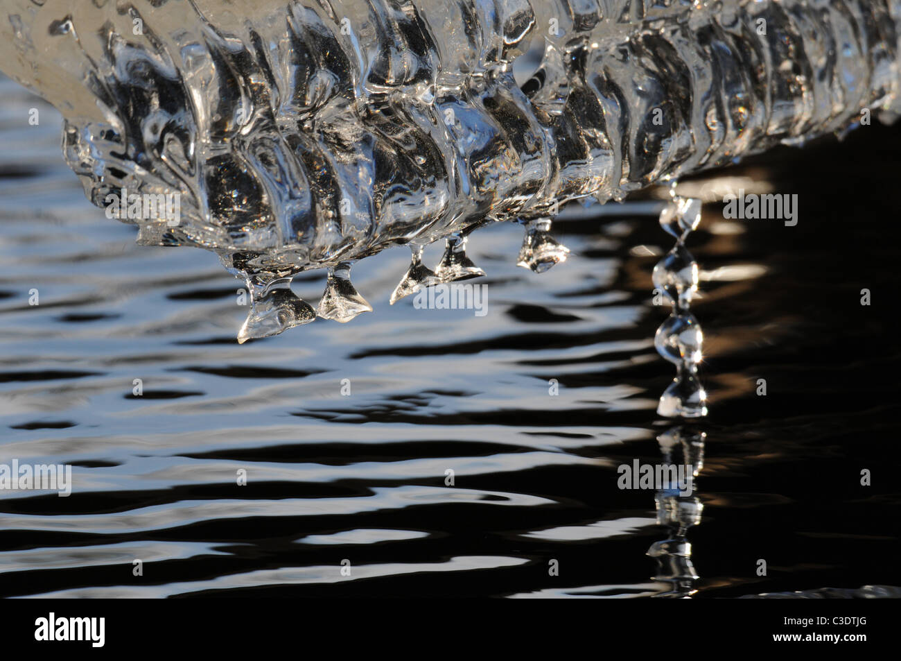 Small formations of ice, nature, macro, winter Stock Photo - Alamy