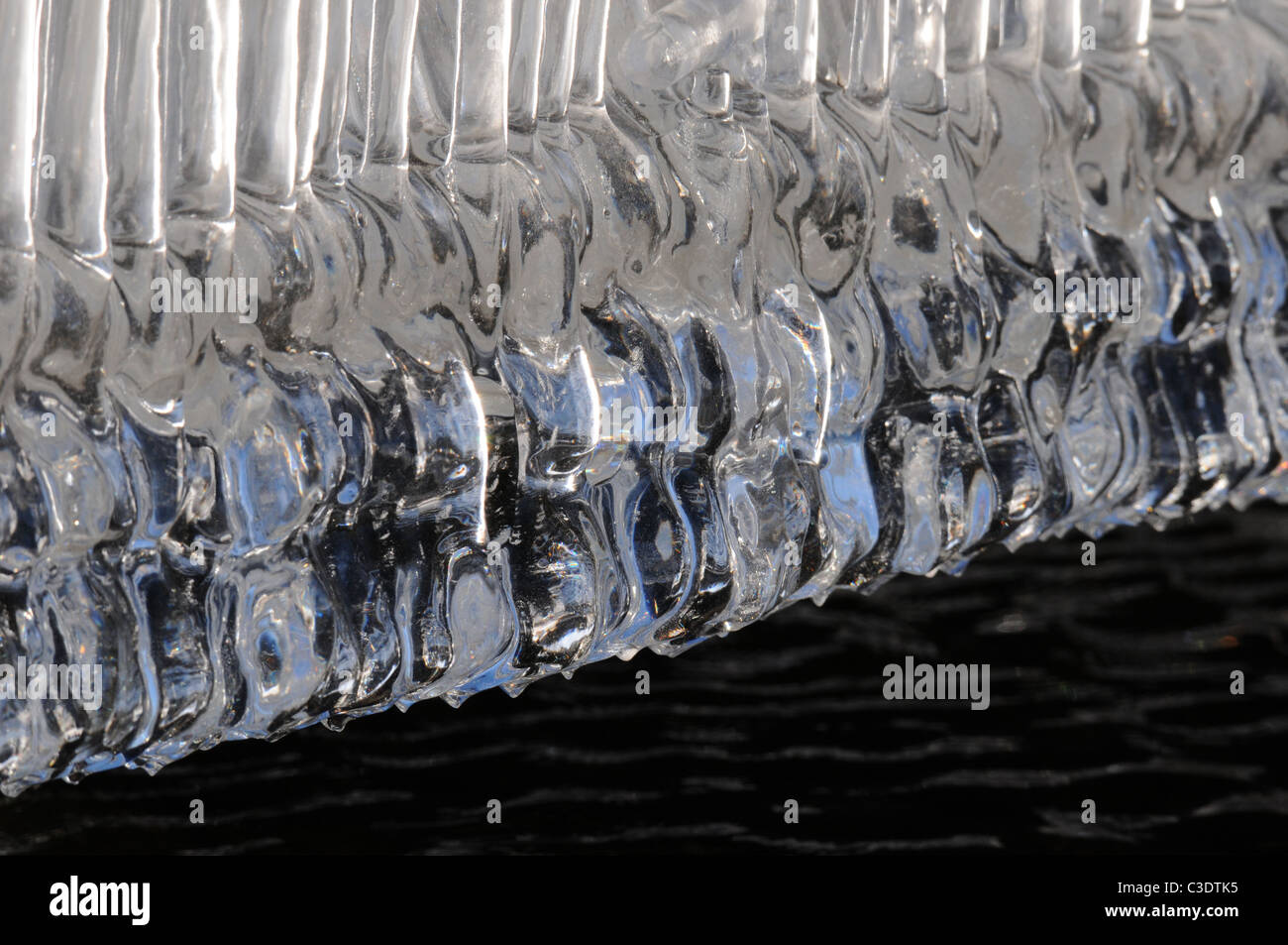 Ice formation under a bridge, ice, winter, cold, H2O in solid form ...