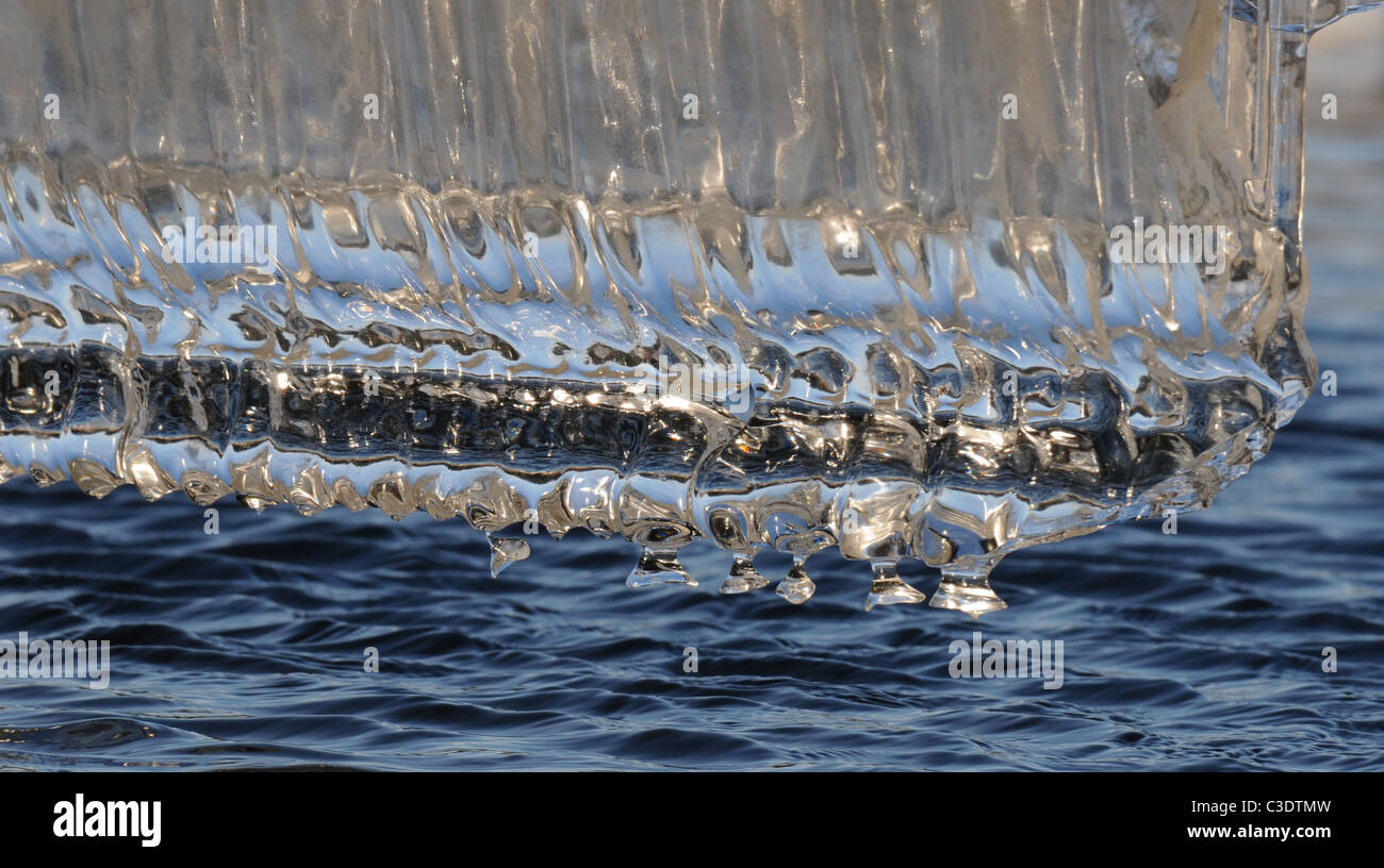 Ice formation under a bridge, ice, winter, cold, H2O in solid form ...