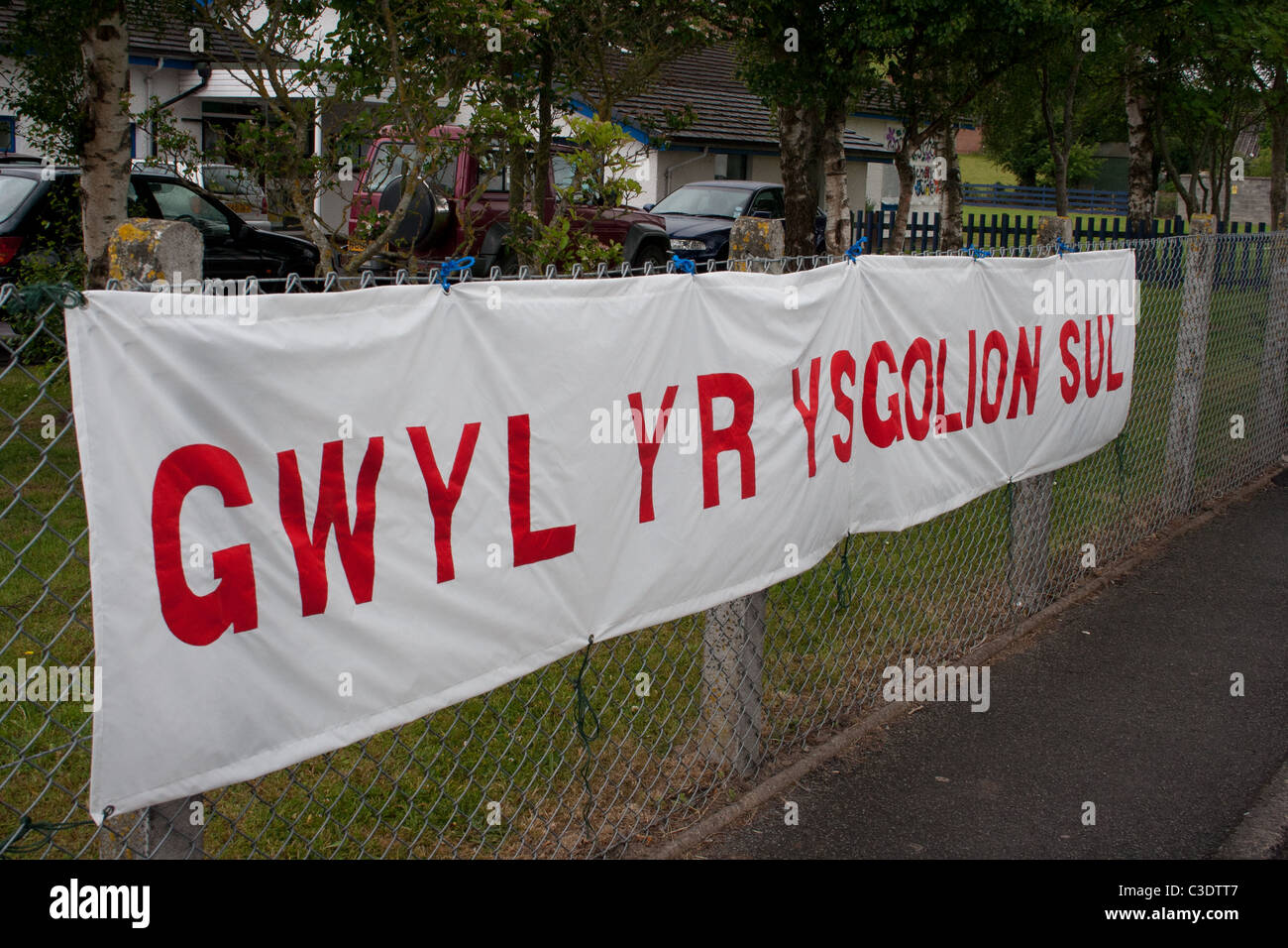 Welsh Sunday School Movement festival banner at Rhydypennau School ...