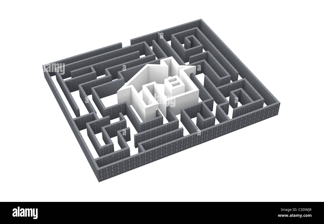 3d path puzzle isolated on Cut Out Stock Images & Pictures - Alamy