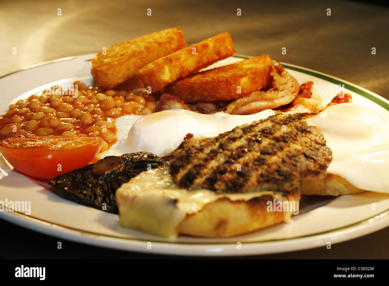 all day breakfast waiting to be served to customer Stock Photo - Alamy