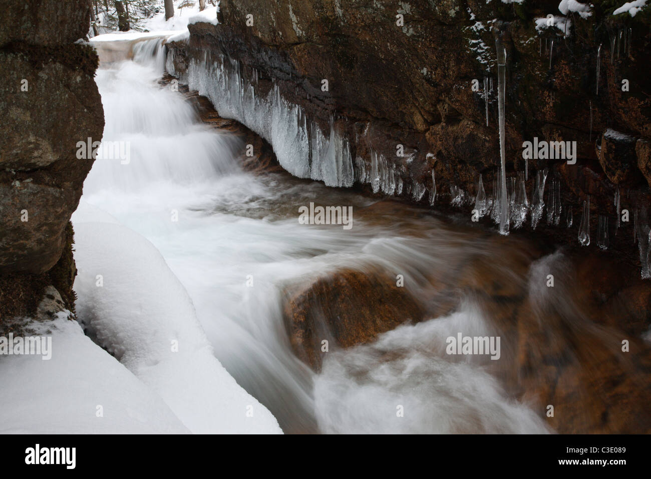 Franconia Notch State Park - The Baby Flume in the White Mountains, New ...