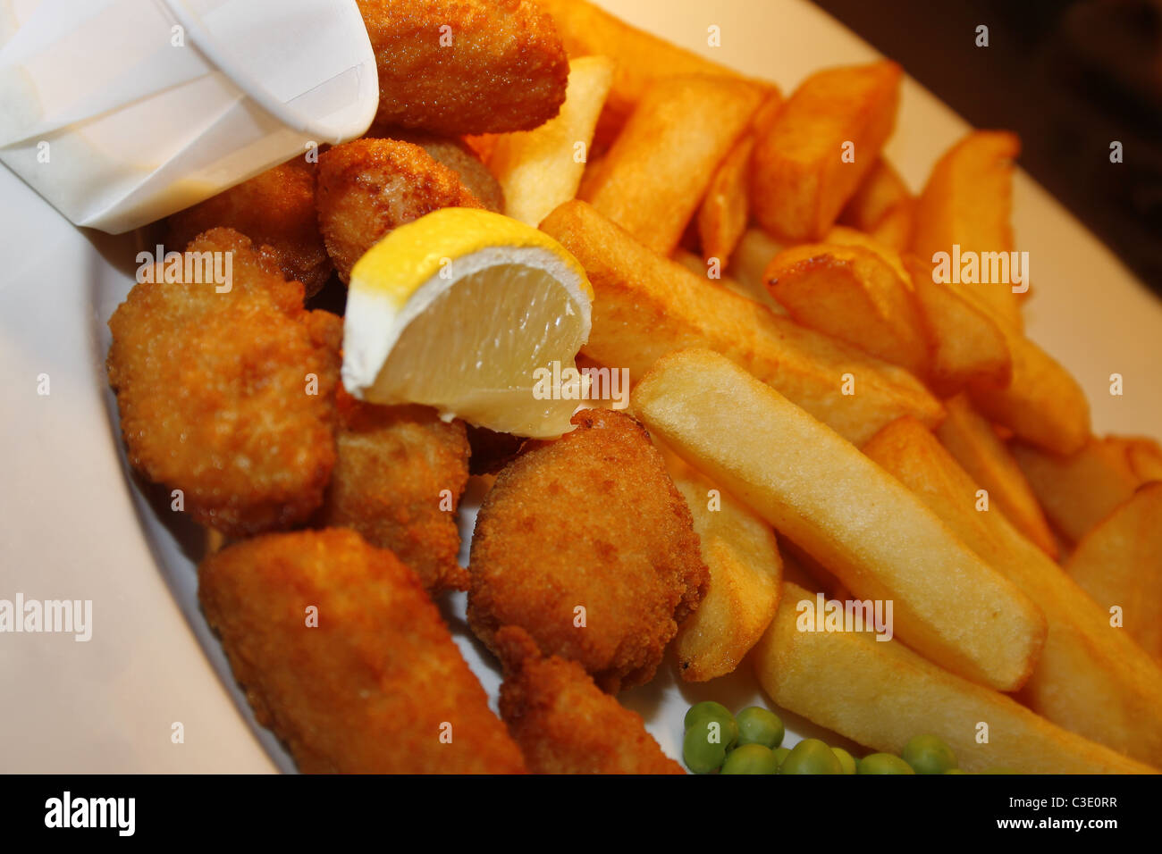 scampi meal waiting to be served to customer Stock Photo - Alamy